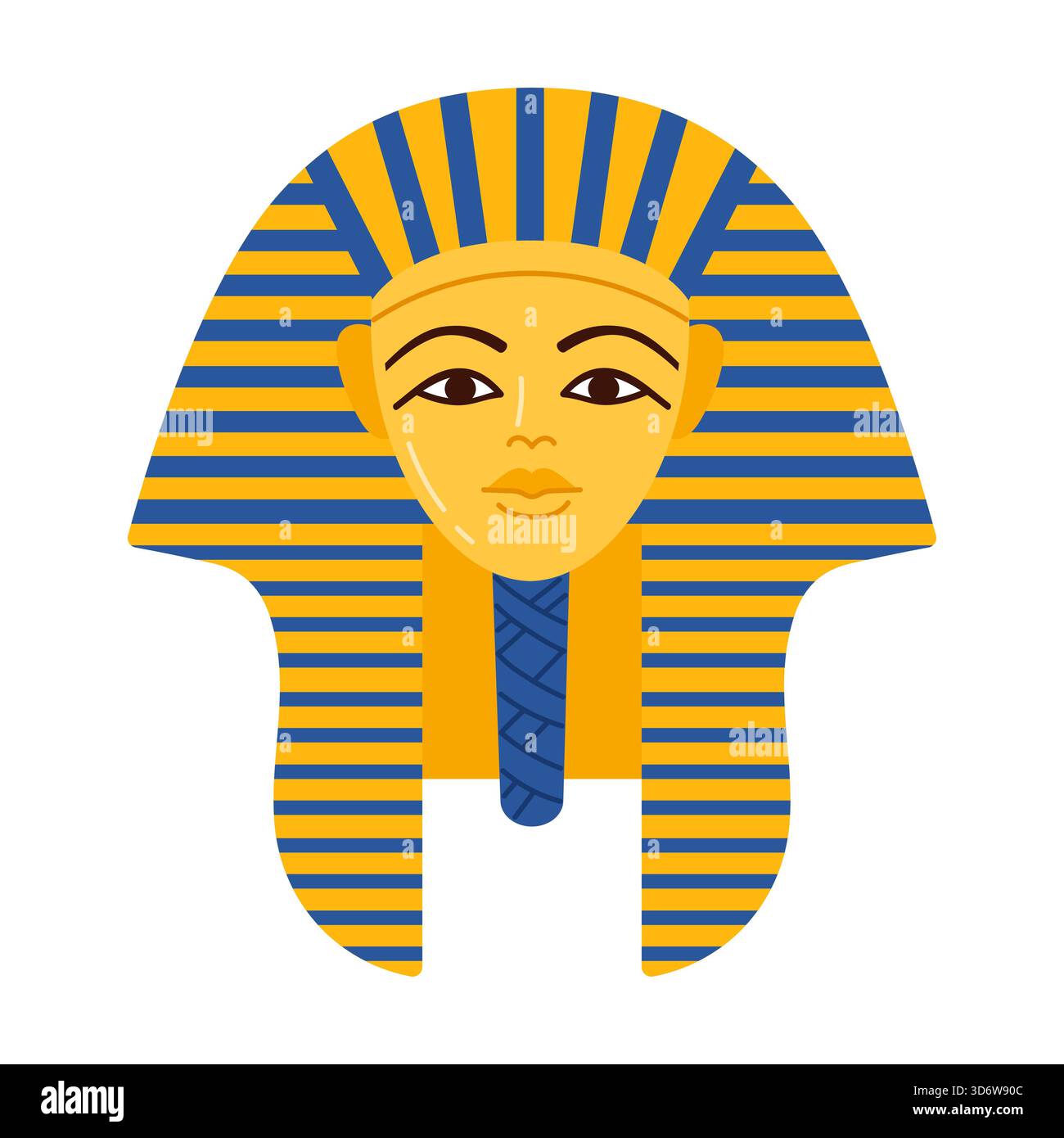 Colorful isolated pharaoh mask from ancient Egypt, perfect for history ...