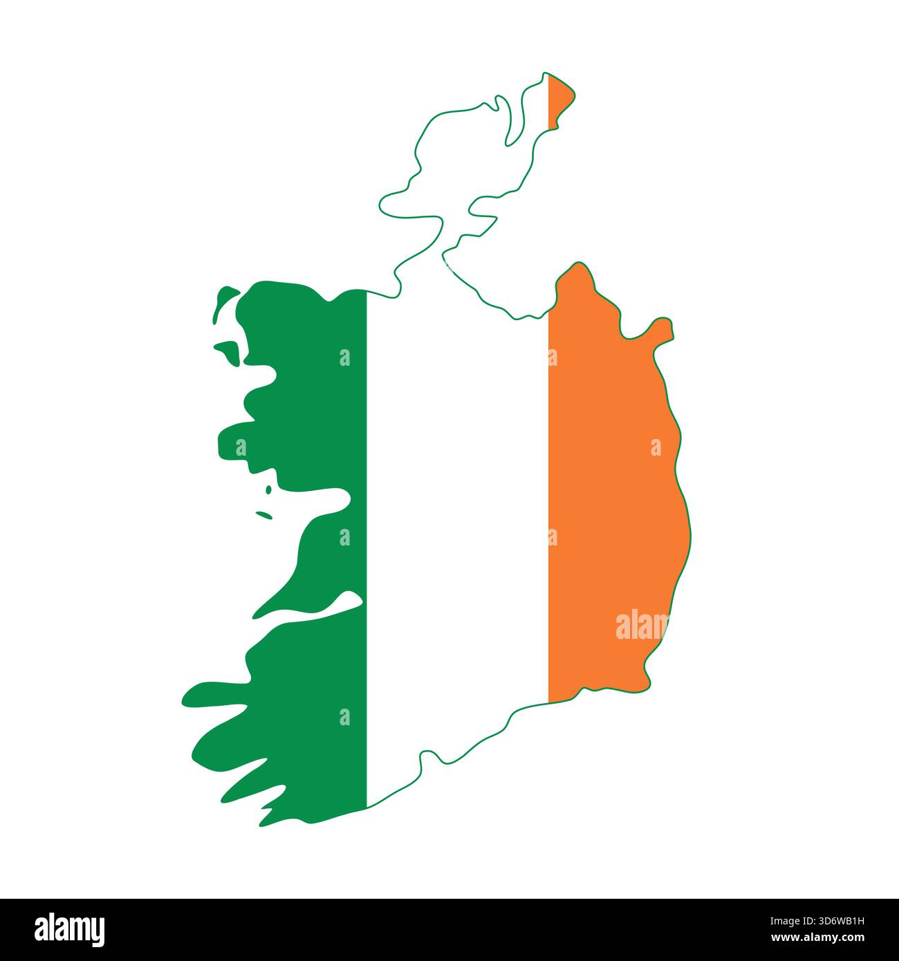 Ireland map outline Stock Vector Images - Alamy