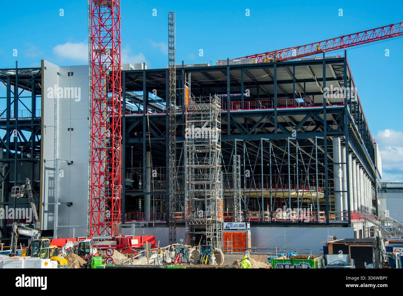 Copenhagen, Denmark - September 29, 2024: Construction for T3 expansion ...