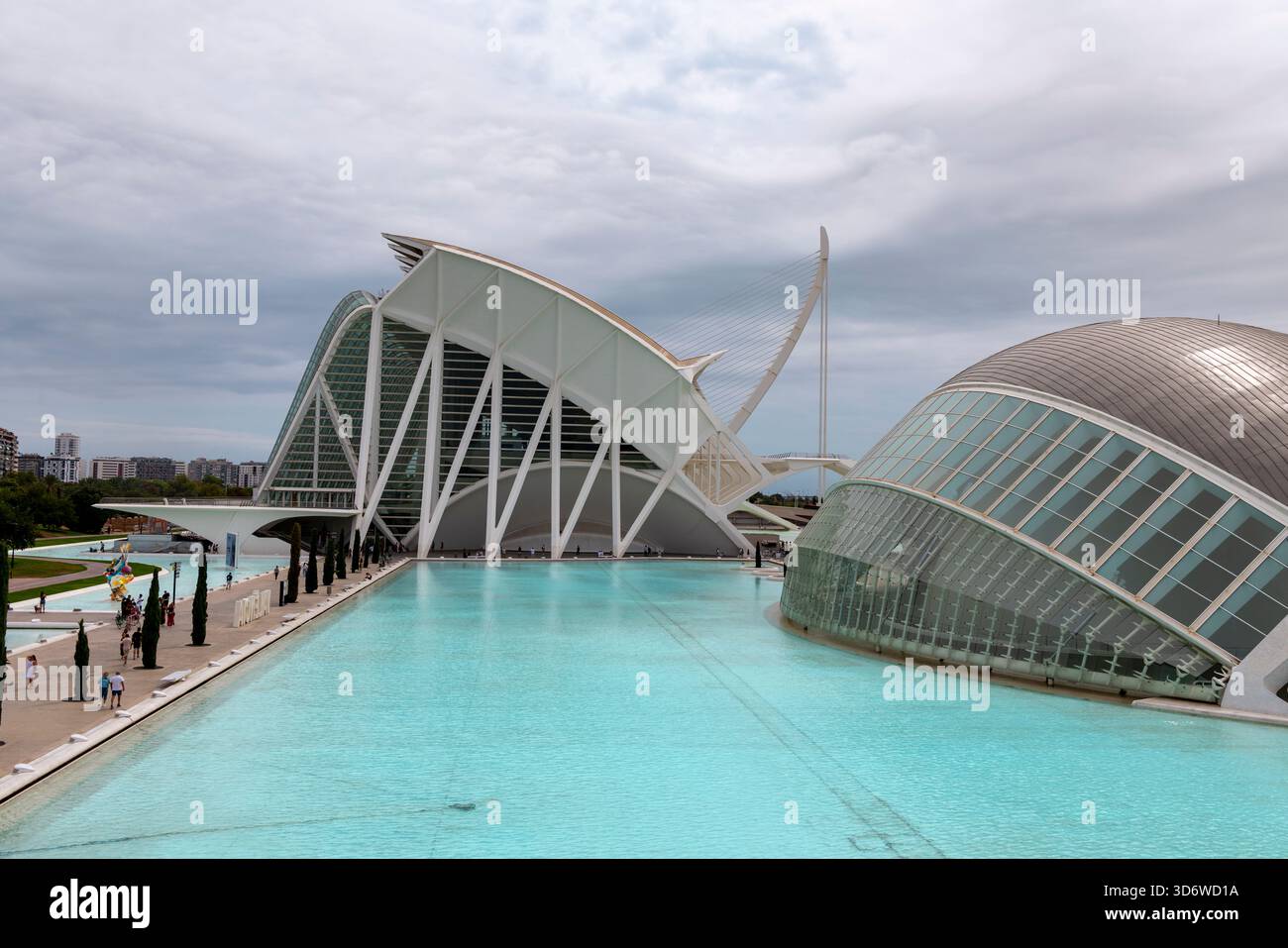 Valencia, Spain, city of Arts and Sciences Hemisferic giant eye ...