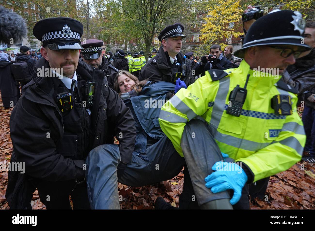 Police remove people from the Defend Our Juries protest in support of ...