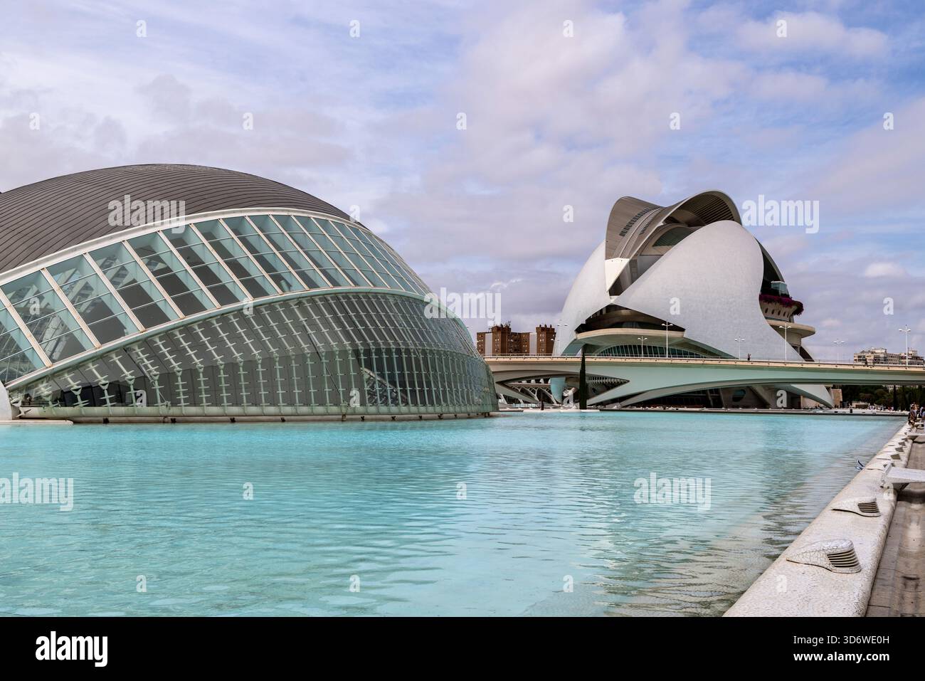 Valencia, Spain, city of Arts and Sciences Hemisferic giant eye ...