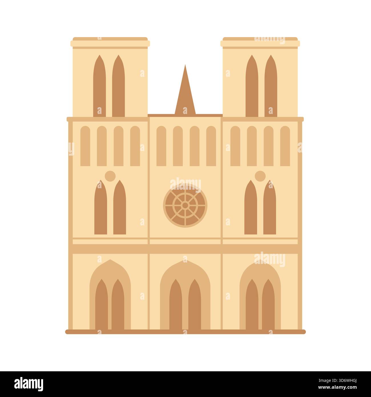Spires notre dame cathedral Stock Vector Images - Alamy