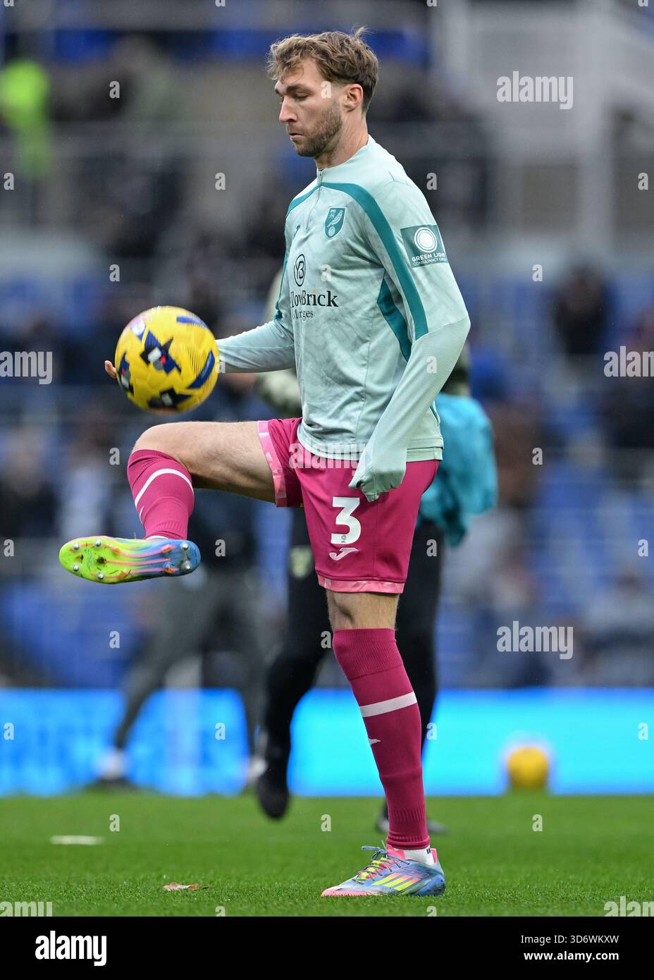 Norwich City's Jack Stacey warms up ahead of the Sky Bet Championship ...