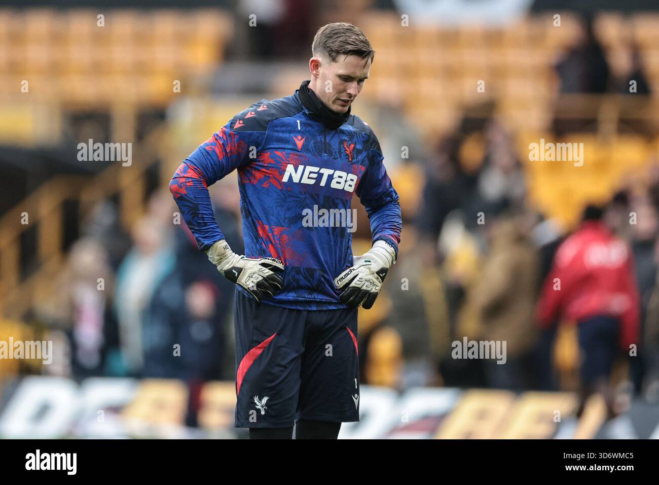Crystal Palace goalkeeper Dean Henderson in the pregame warmup session ...