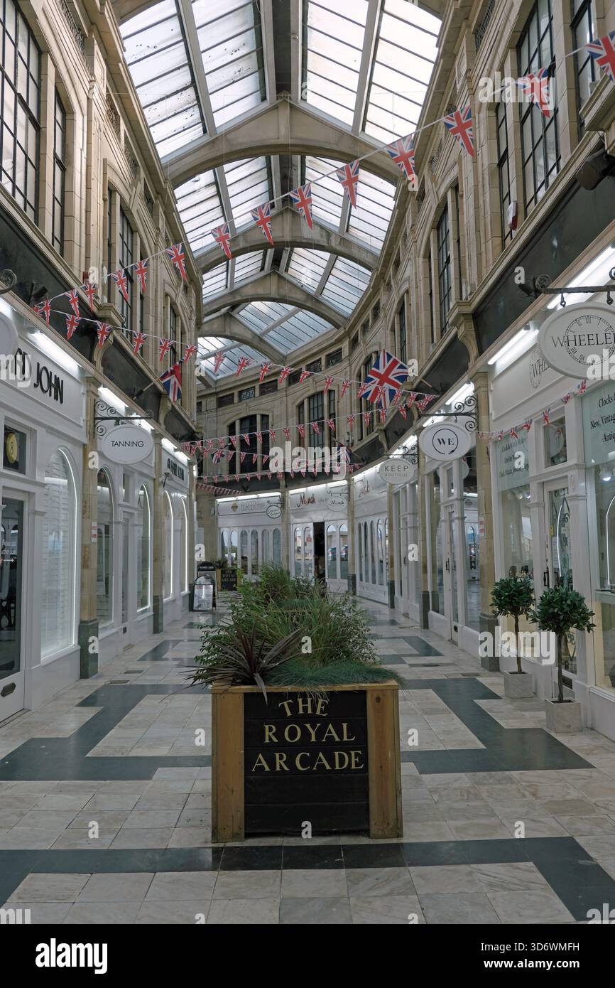 The marbled Edwardian architecture of The Royal Arcade Worthing , West ...
