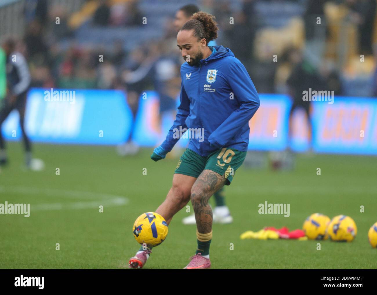 Marcus Harness of Huddersfield Town in the pregame warmup session during the Sky Bet League 1 ...