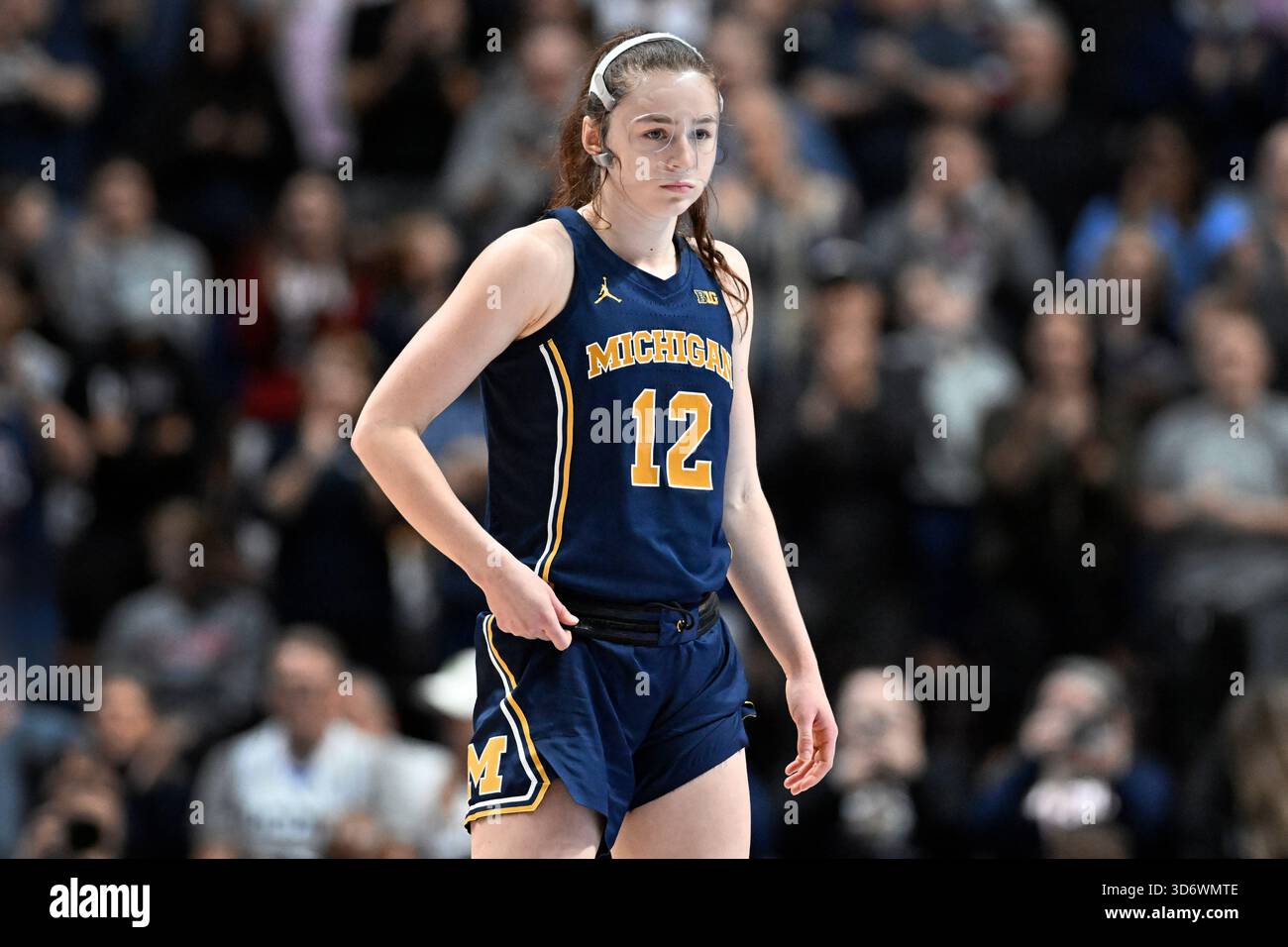 Michigan guard Syla Swords (12) in the first half of an NCAA college ...