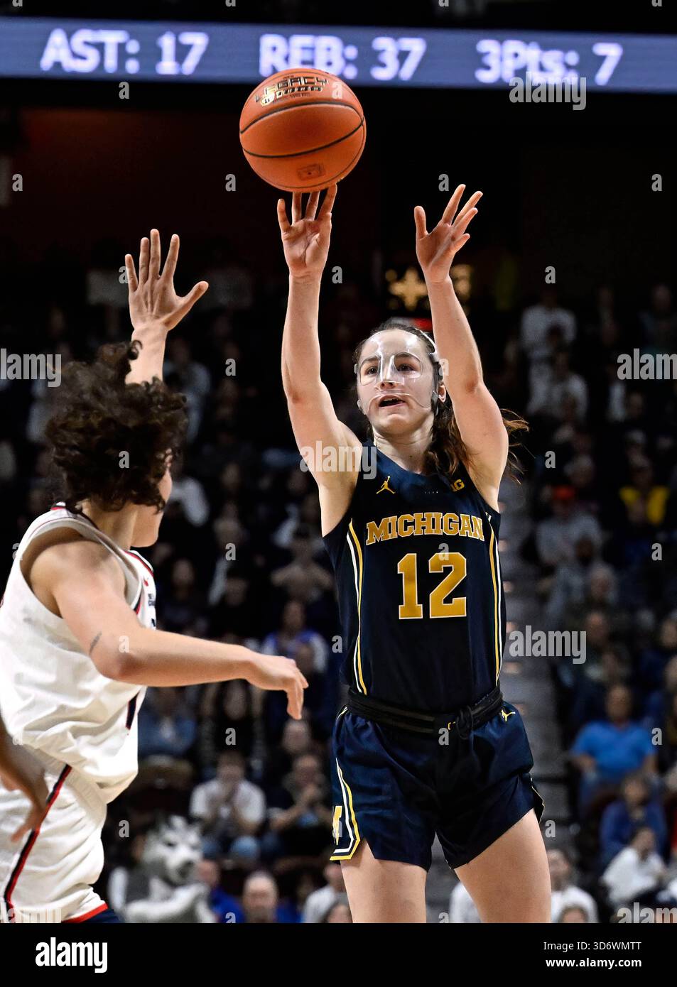 Michigan guard Syla Swords (12) shoots in the second half of an NCAA ...