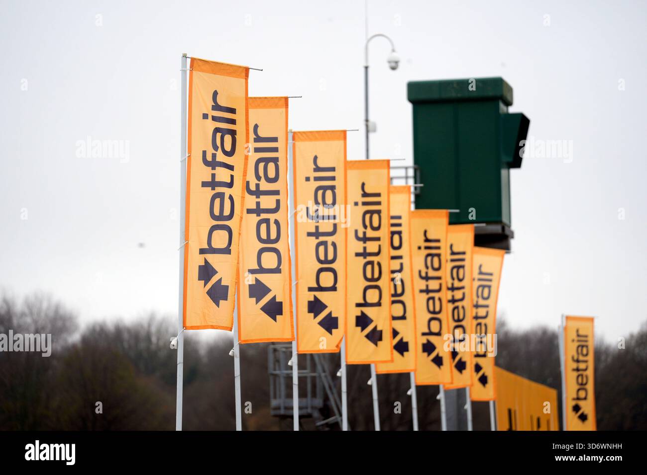 A general view of Betfair branding during Betfair Chase Day at Haydock ...