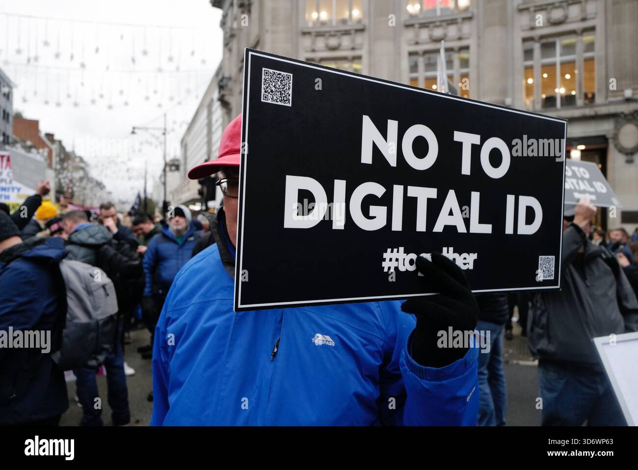 Digital ID Protest in London A protest march organised by the group ...