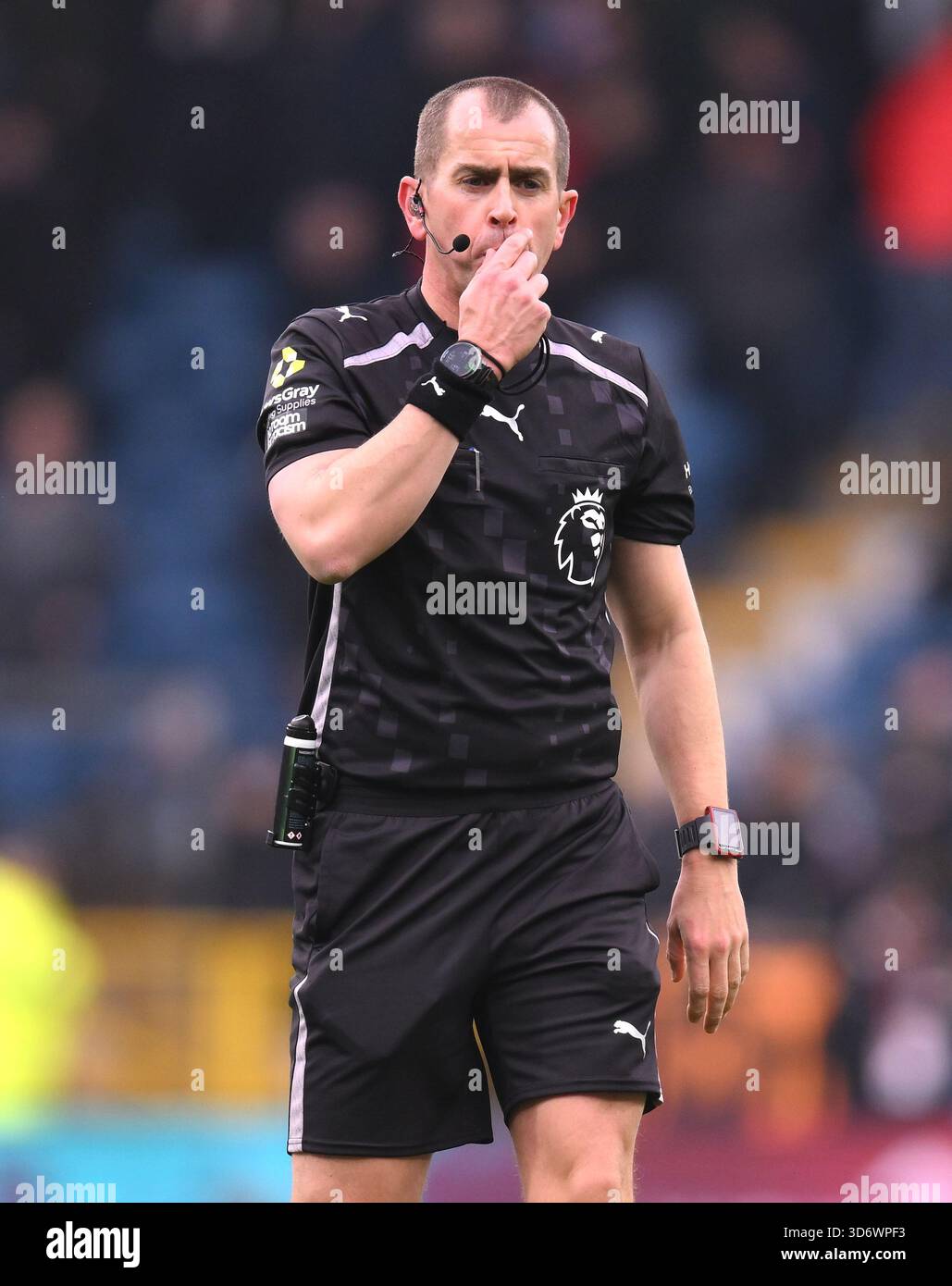 Referee Peter Bankes during the Premier League match at Turf Moor ...