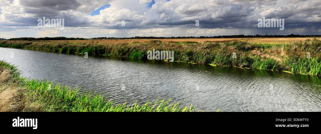 Cumulonimbus clouds over the North Level Main Drain, Gorefield town ...