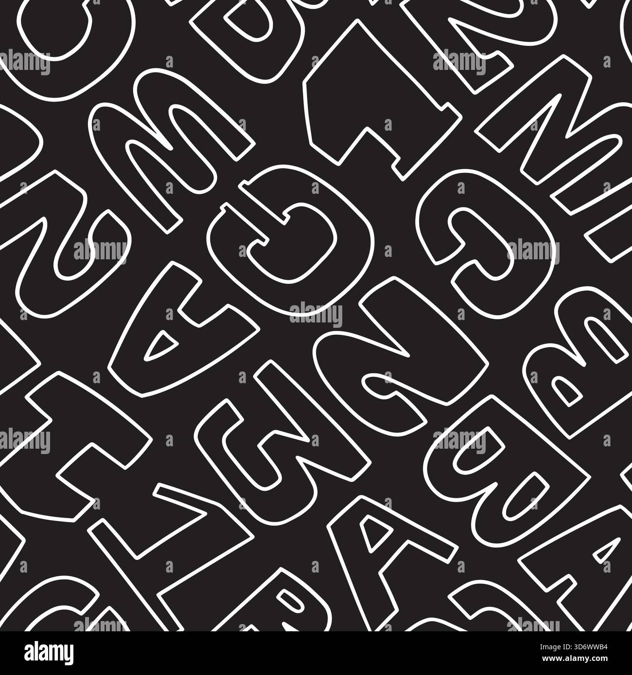 Seamless pattern cute numbers Stock Vector Images - Alamy