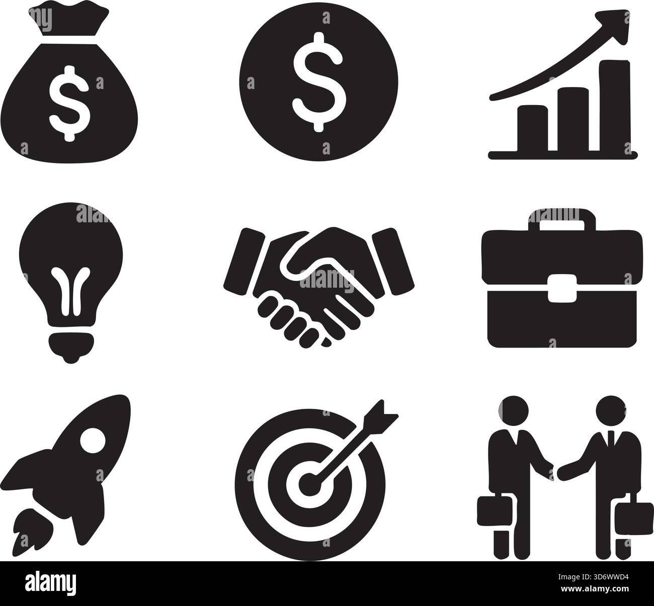 Risk capital icon set Cut Out Stock Images & Pictures - Alamy
