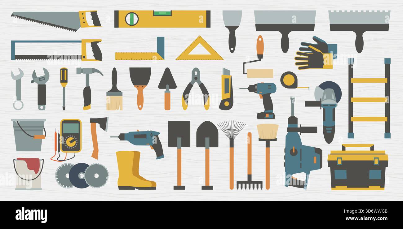 Diy construction tools on Stock Vector Images - Alamy