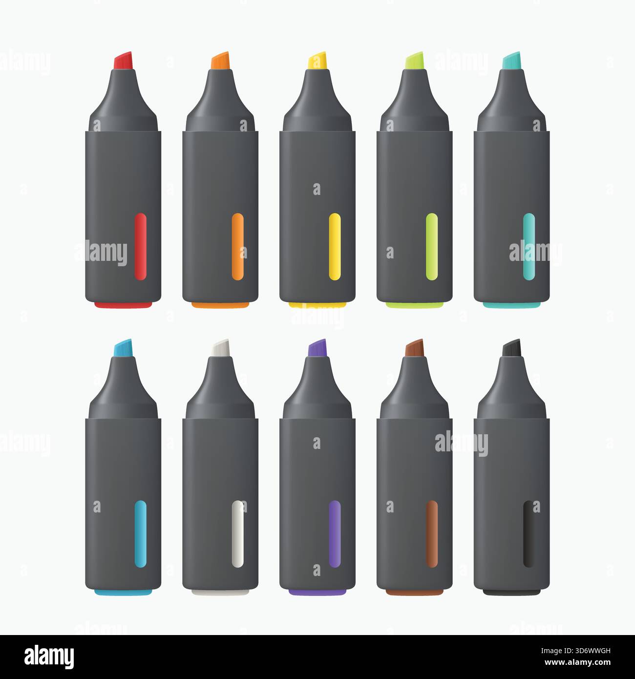 Set green highlight marker Stock Vector Images - Alamy