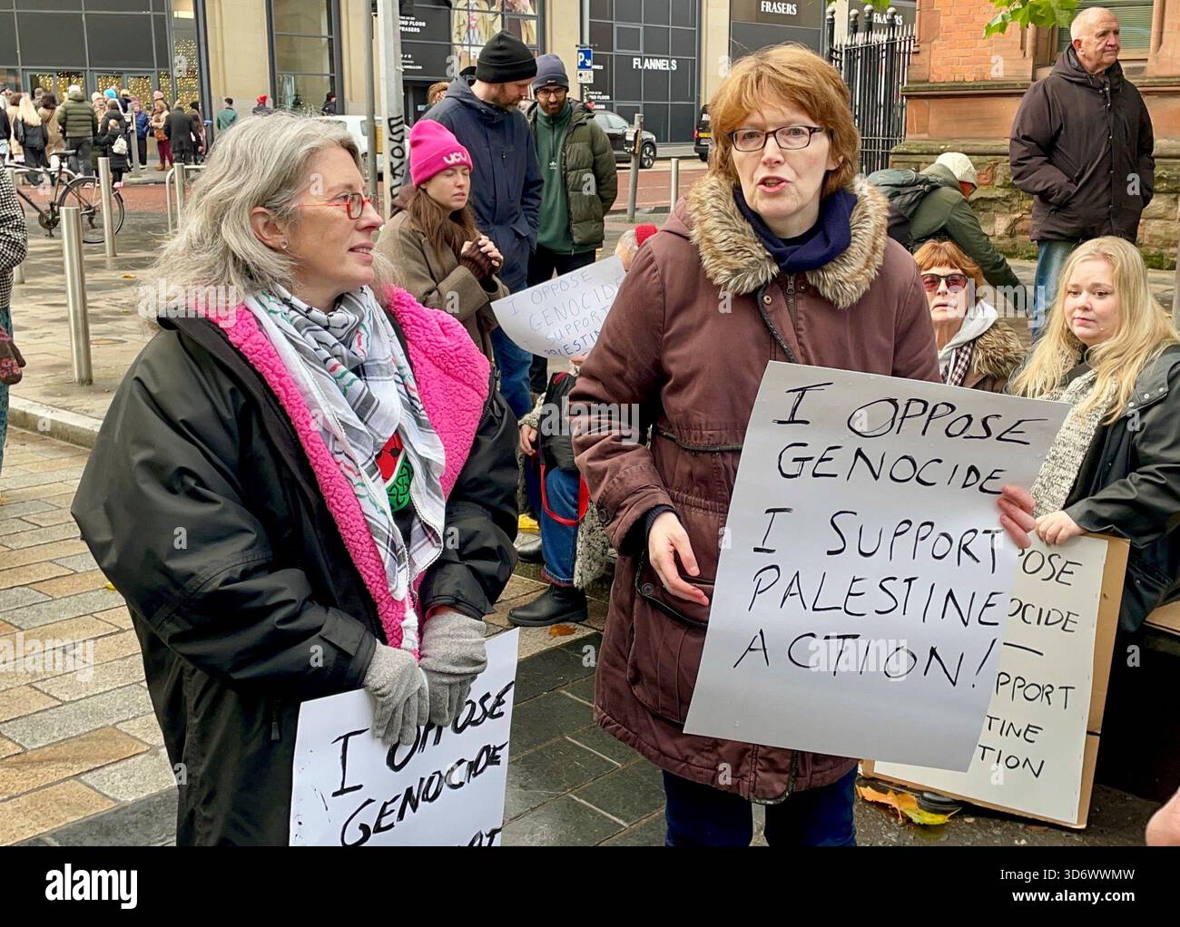 Rosemary Jenkinson (left) joins a Defend Our Juries protest in support ...