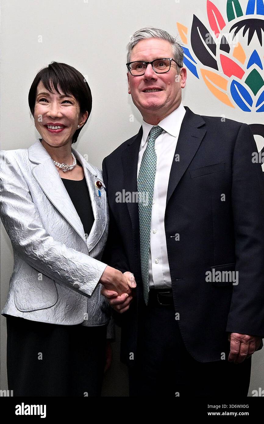 Prime Minister Sir Keir Starmer shakes hands with Japan's Prime ...