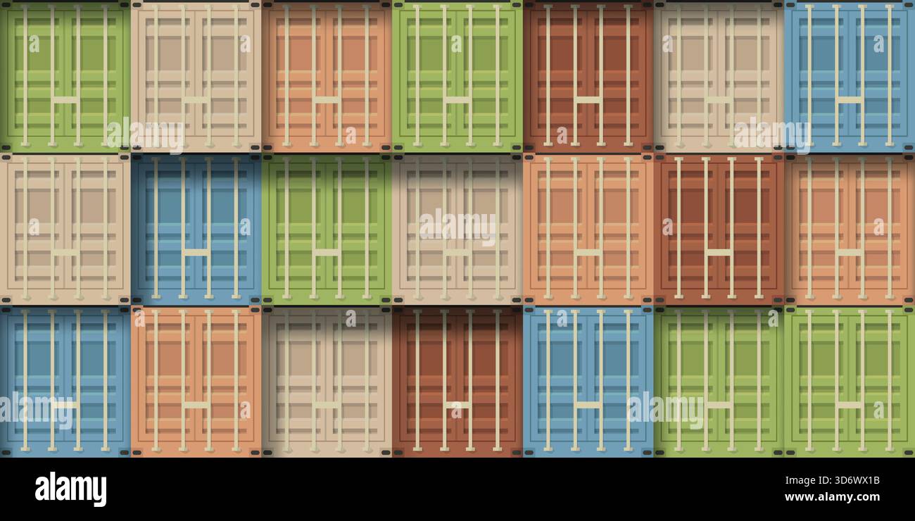 Stacked shipping Stock Vector Images - Alamy