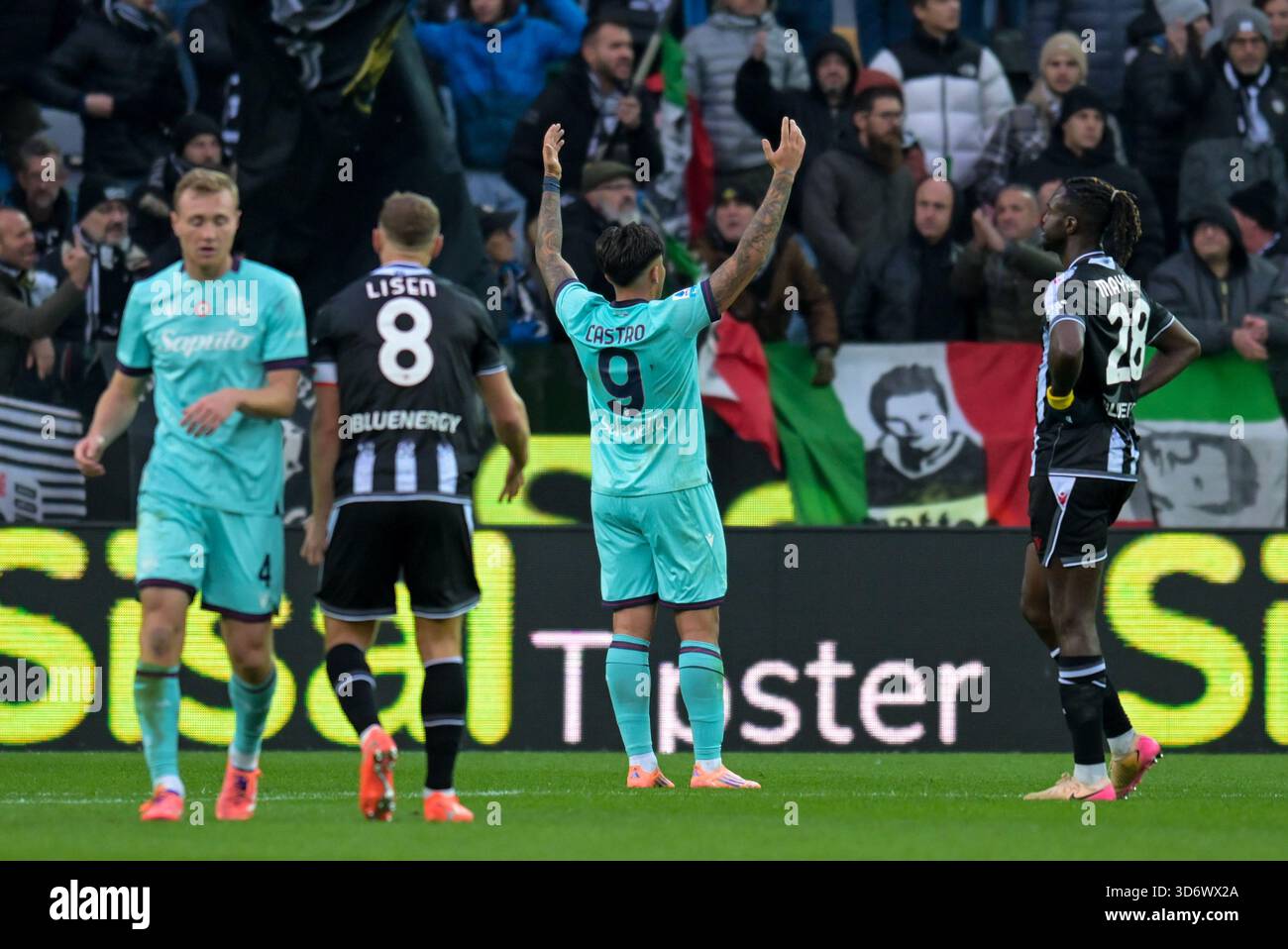Bologna's Santiago Castro shows his disappointment during Udinese ...
