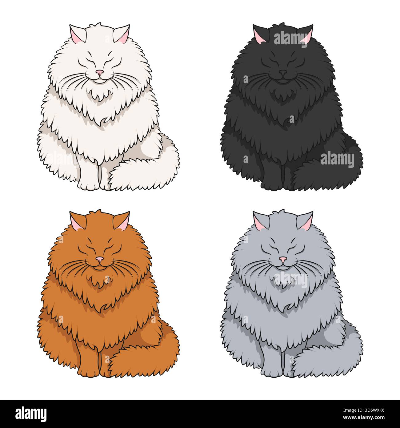 Cat paw collection fluffy Stock Vector Images - Alamy
