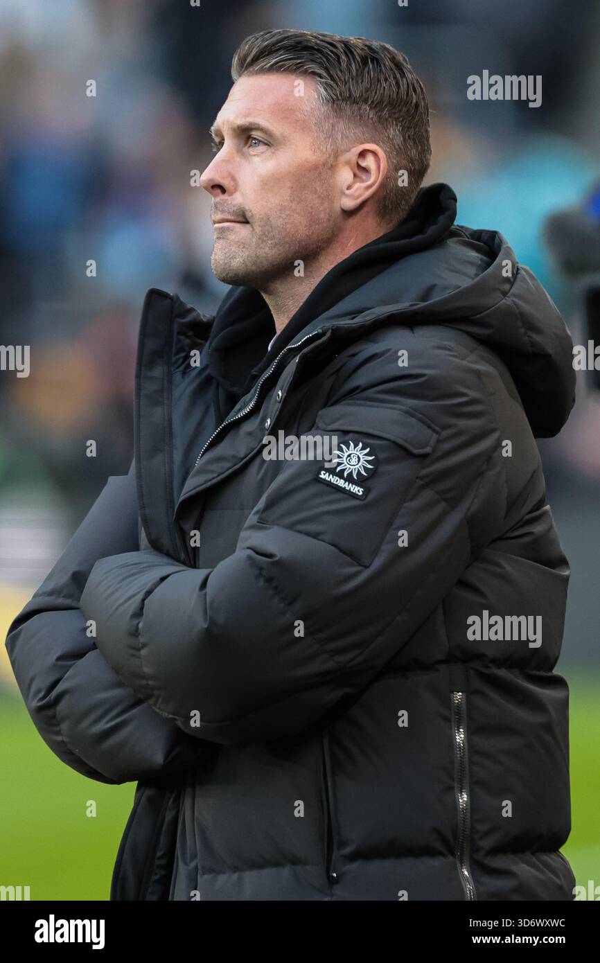 Rob Edwards manager of Wolverhampton Wanderers during the Premier League match Wolverhampton ...