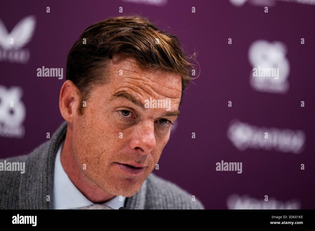 BURNLEY, ENGLAND - NOVEMBER 22: Burnley head coach Scott Parker attends ...