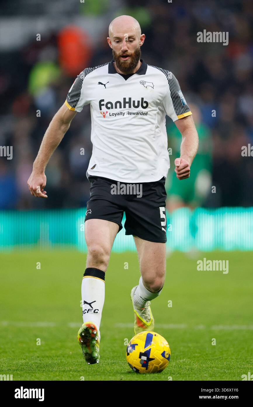 Derby County's Matthew Clarke during the Sky Bet Championship match at ...