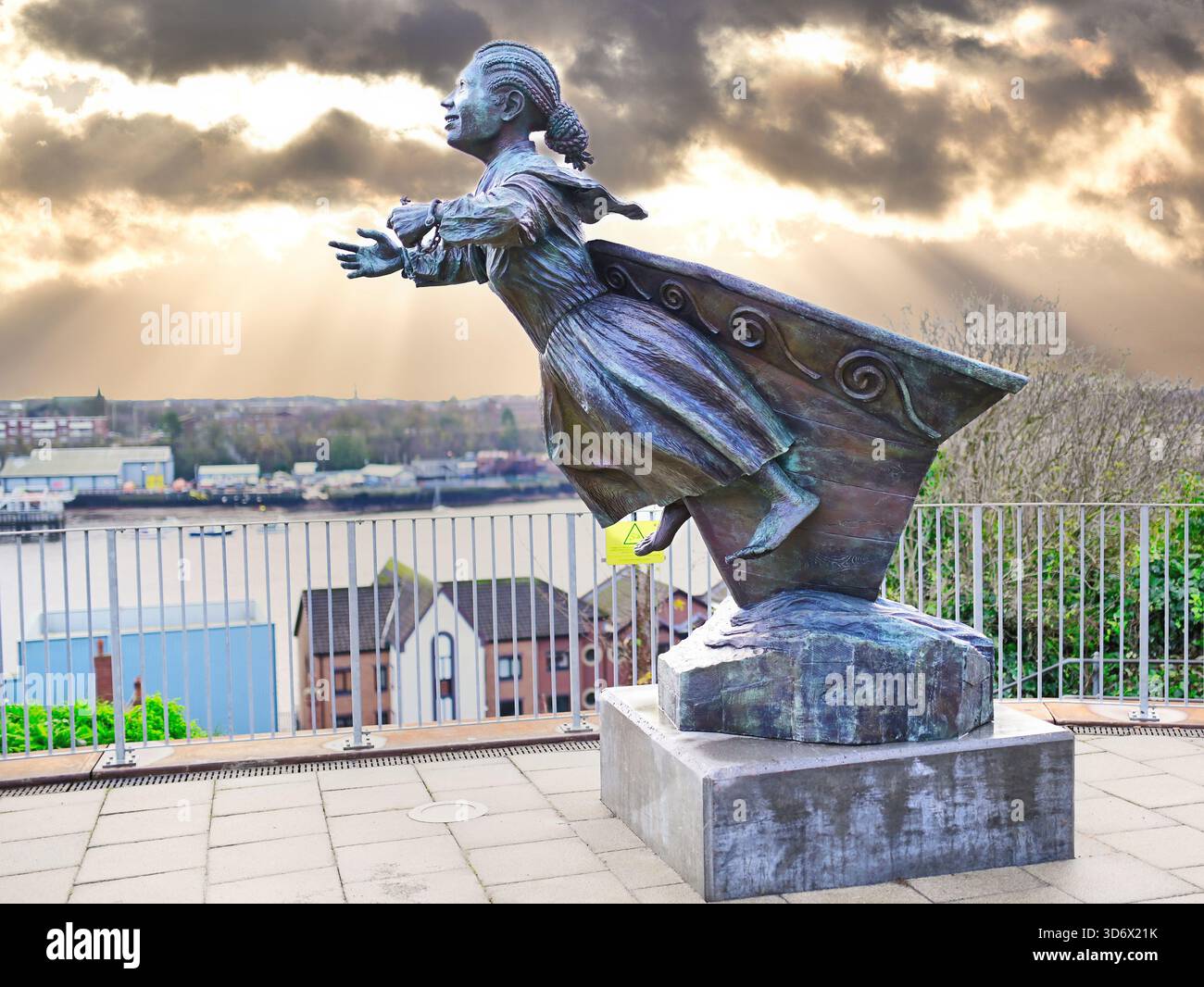 Statue of Mary Ann Mackam by Keith Barrett in North Shields atop the ...