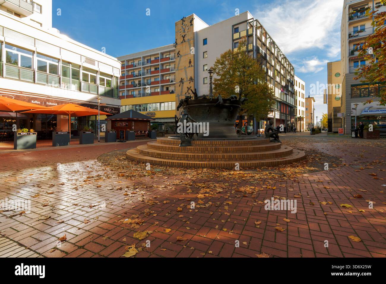 The Faun Fountain at Heinrich Apel Square in Magdeburg, Germany ...