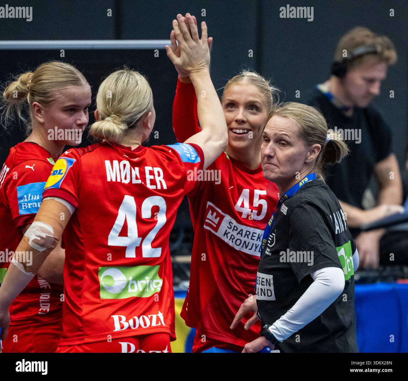 HALMSTAD 2025-11-22 Denmark's Michala Møller celebrates with Julie ...