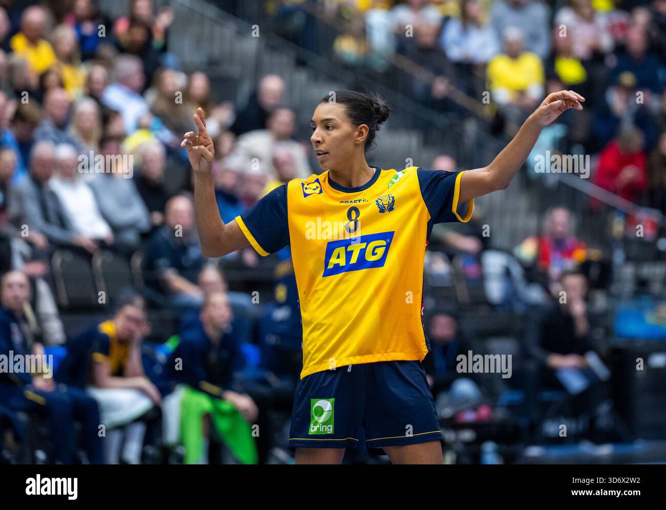 HALMSTAD 2025-11-22 Sweden's captain Jamina Roberts during Saturday's ...