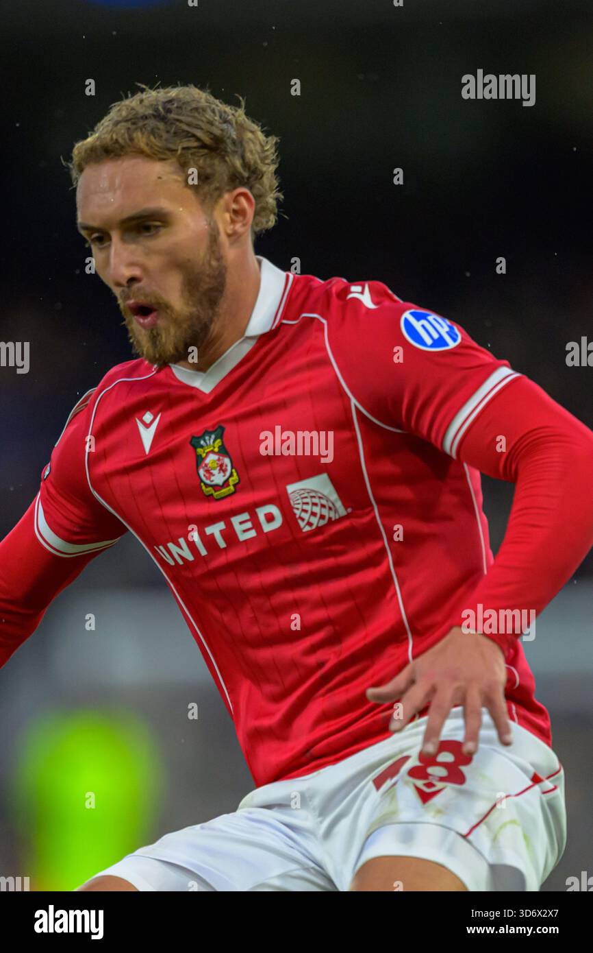 Sam Smith (28 Wrexham AFC) during the Sky Bet Championship game between ...
