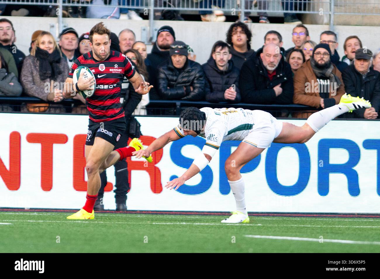 Paul Graou of Toulouse during the French championship Top 14 rugby ...