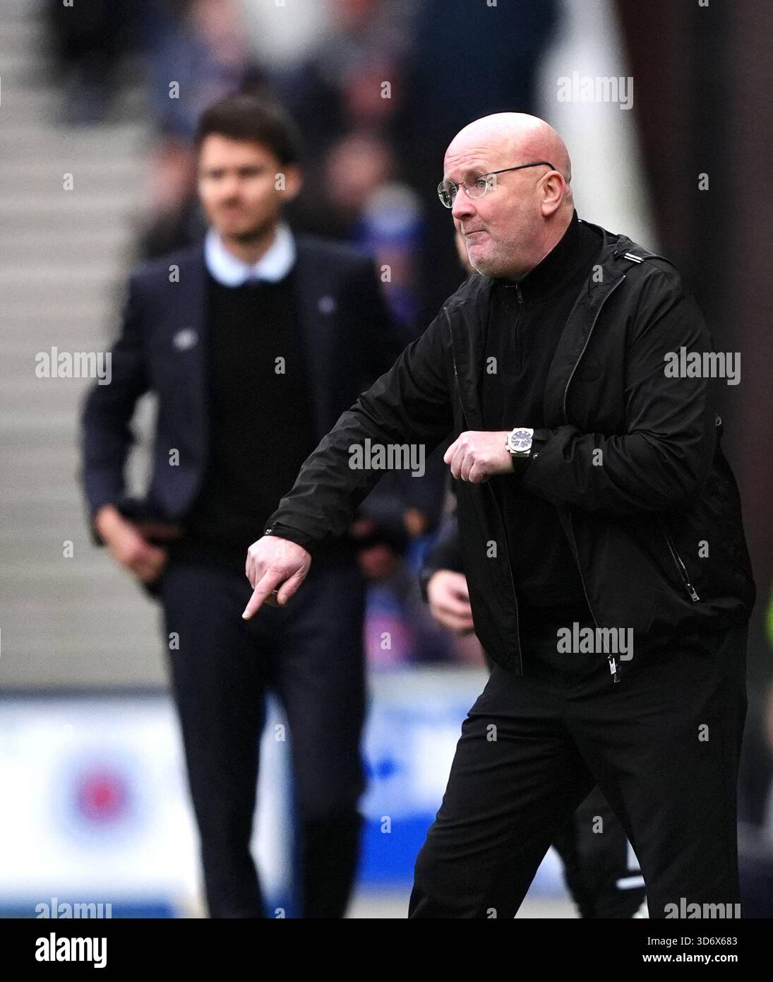 Livingston manager David Martindale on the touchline during the William ...