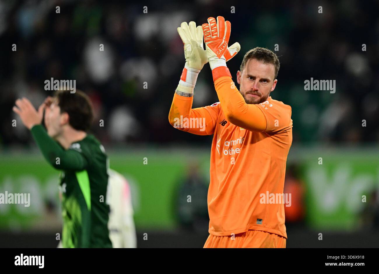 Goalkeeper Mark Flekken (Leverkusen) Wolfsburg, November 22, 2025 ...
