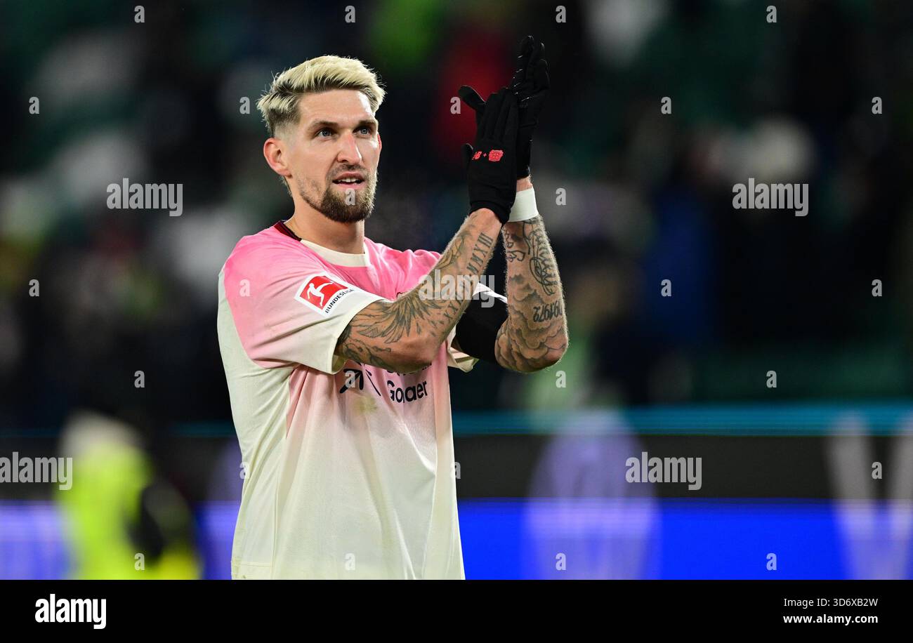 Final whistle, Robert Andrich (Leverkusen) Wolfsburg, November 22, 2025 ...