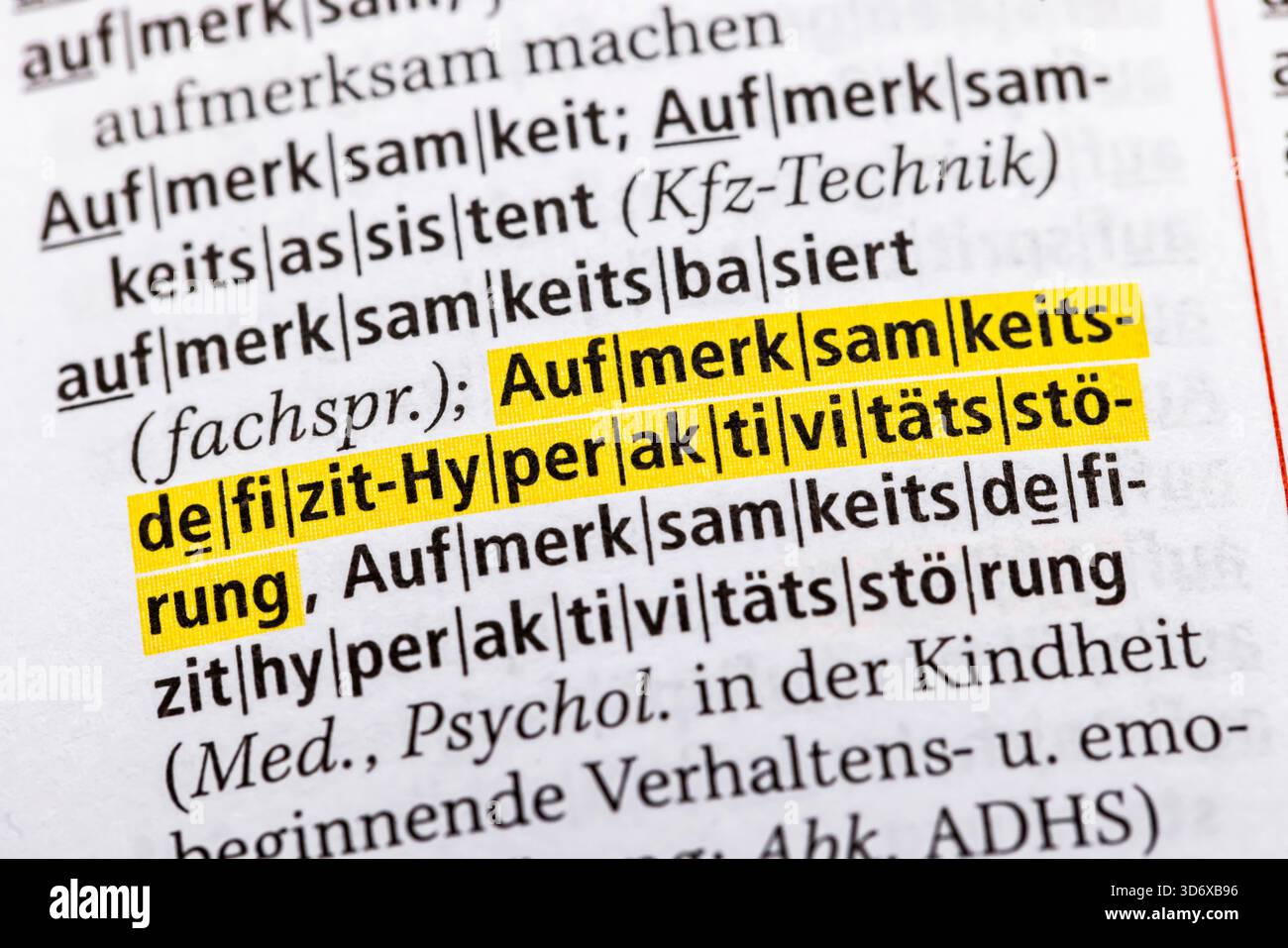 Das längste Wort im Duden ist Aufmerksamkeitsdefizit ...