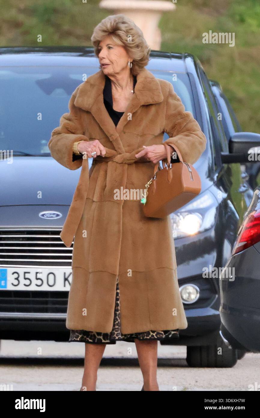 Tessa of Bavaria leaves El Pardo Palace after the family reunion, on ...