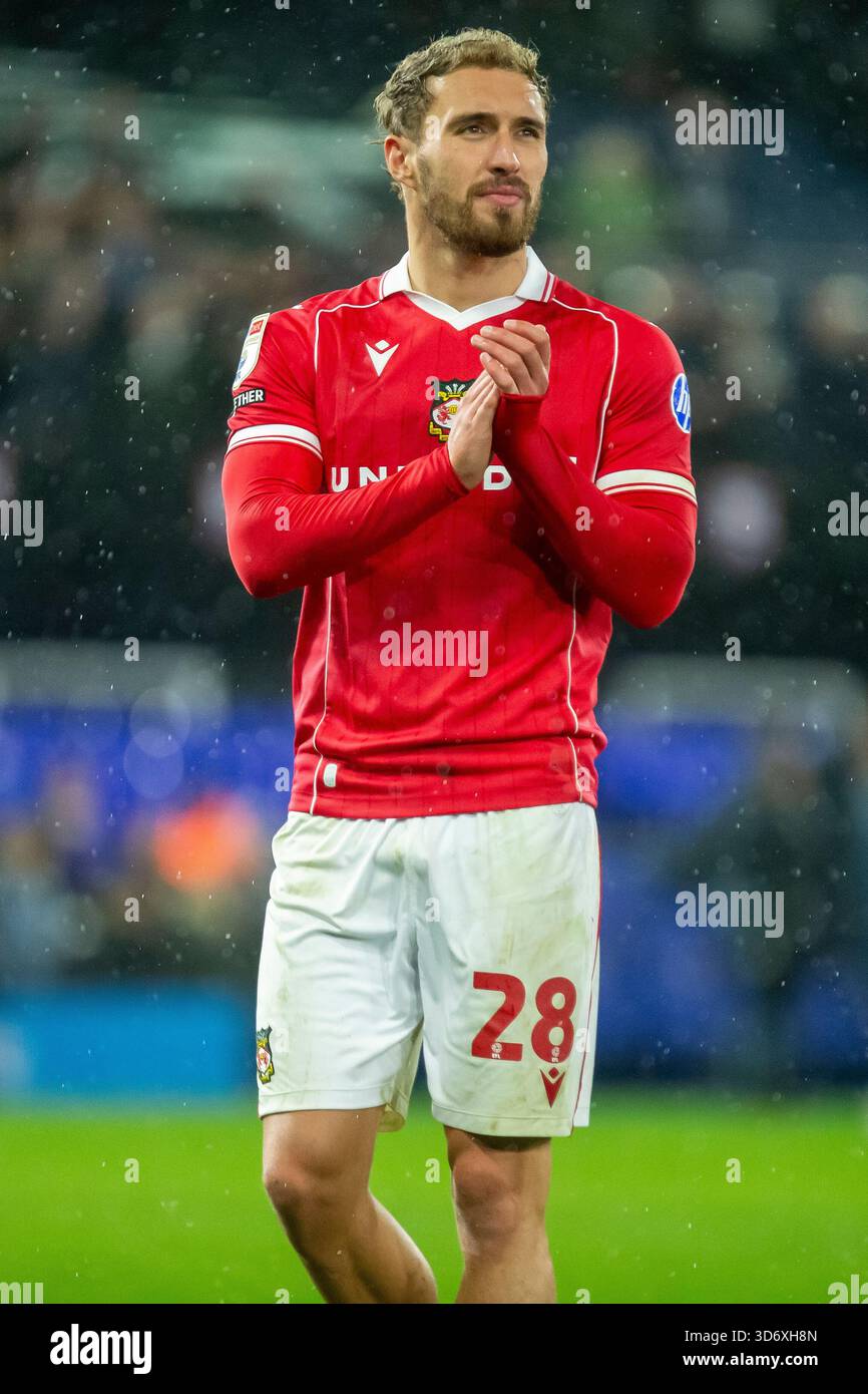 Sam Smith of Wrexham applauds the supporters during the Sky Bet ...