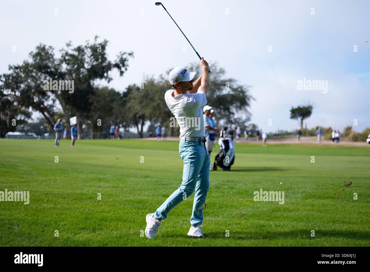 Matthew Riedel hits from the first fairway during the third round of ...