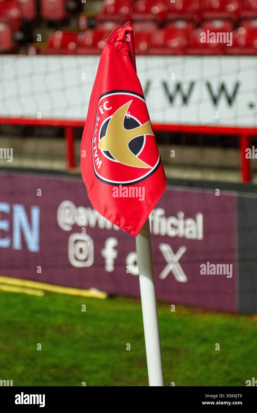 Corner flag at Bescot Stadium. Aston Villa v Birmingham City, Womens ...