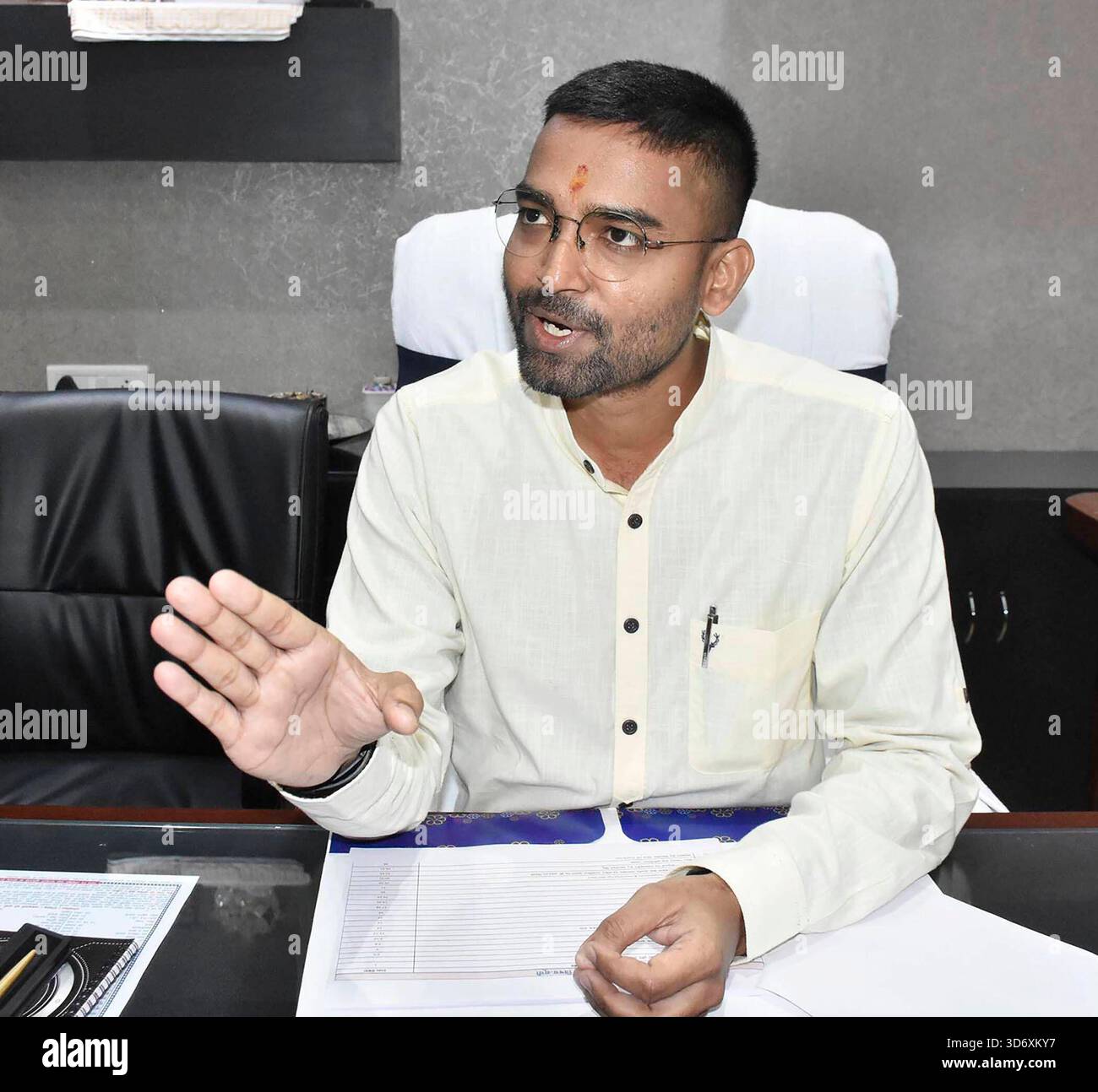 PATNA, INDIA - NOVEMBER 22: Bihar Panchayati Raj Minister Deepak ...
