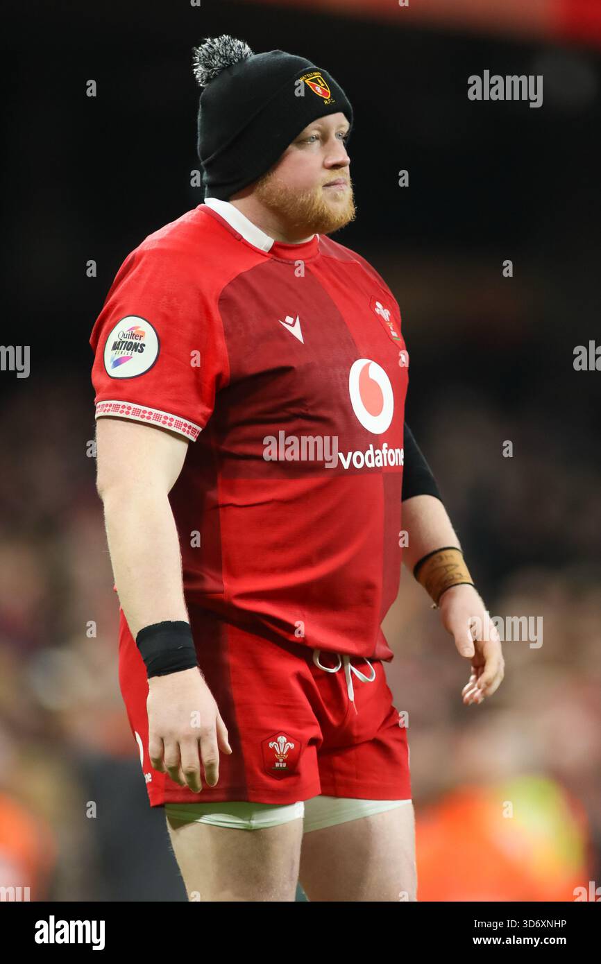 Keiron Assiratti of Wales during the Quilter Nations Series 2025 match ...