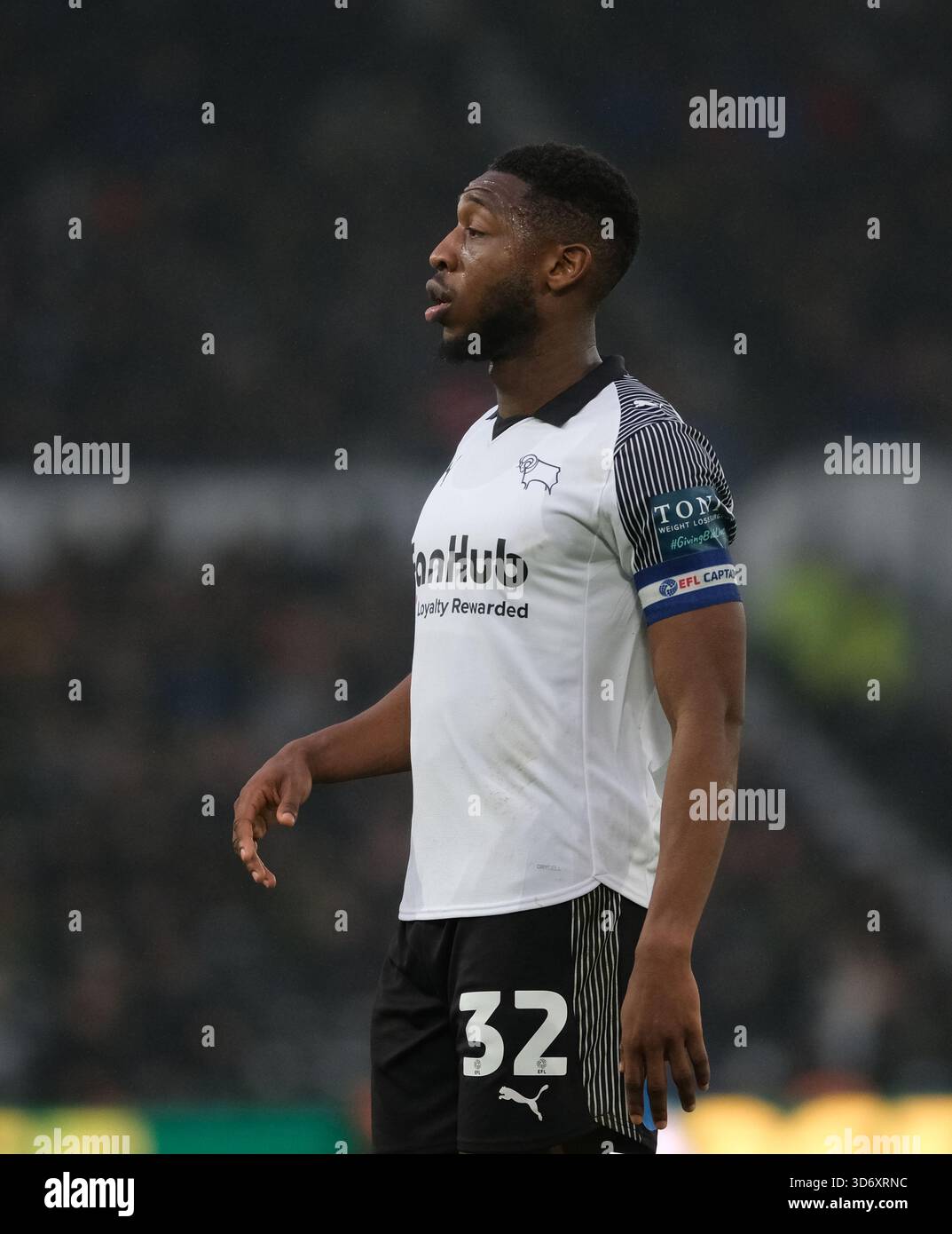 Ebou Adams of Derby County seen during the EFL Championship football ...