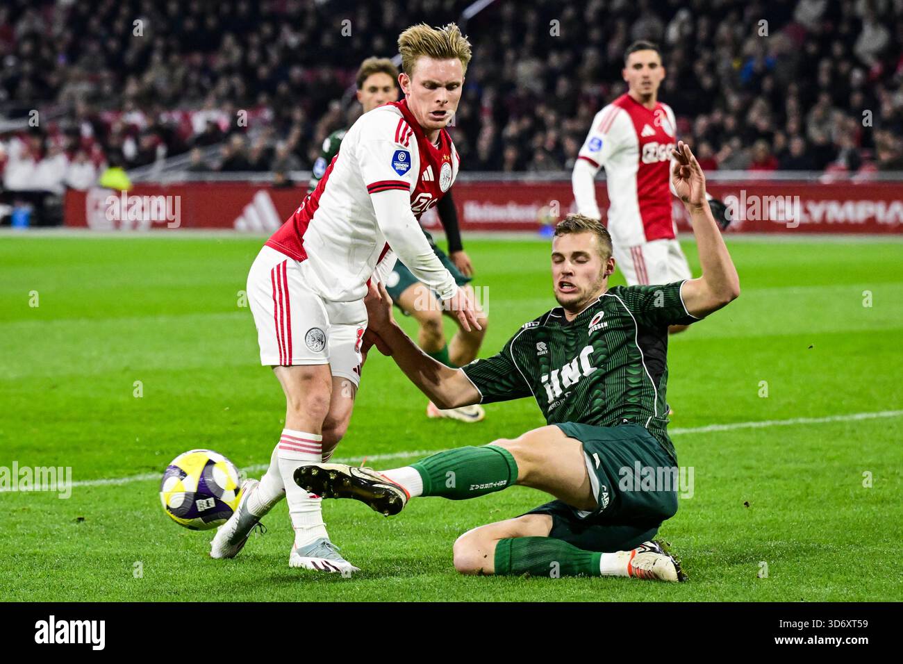 AMSTERDAM – (l-r) Oliver Edvardsen of Ajax, Rick Meissen of sbv ...