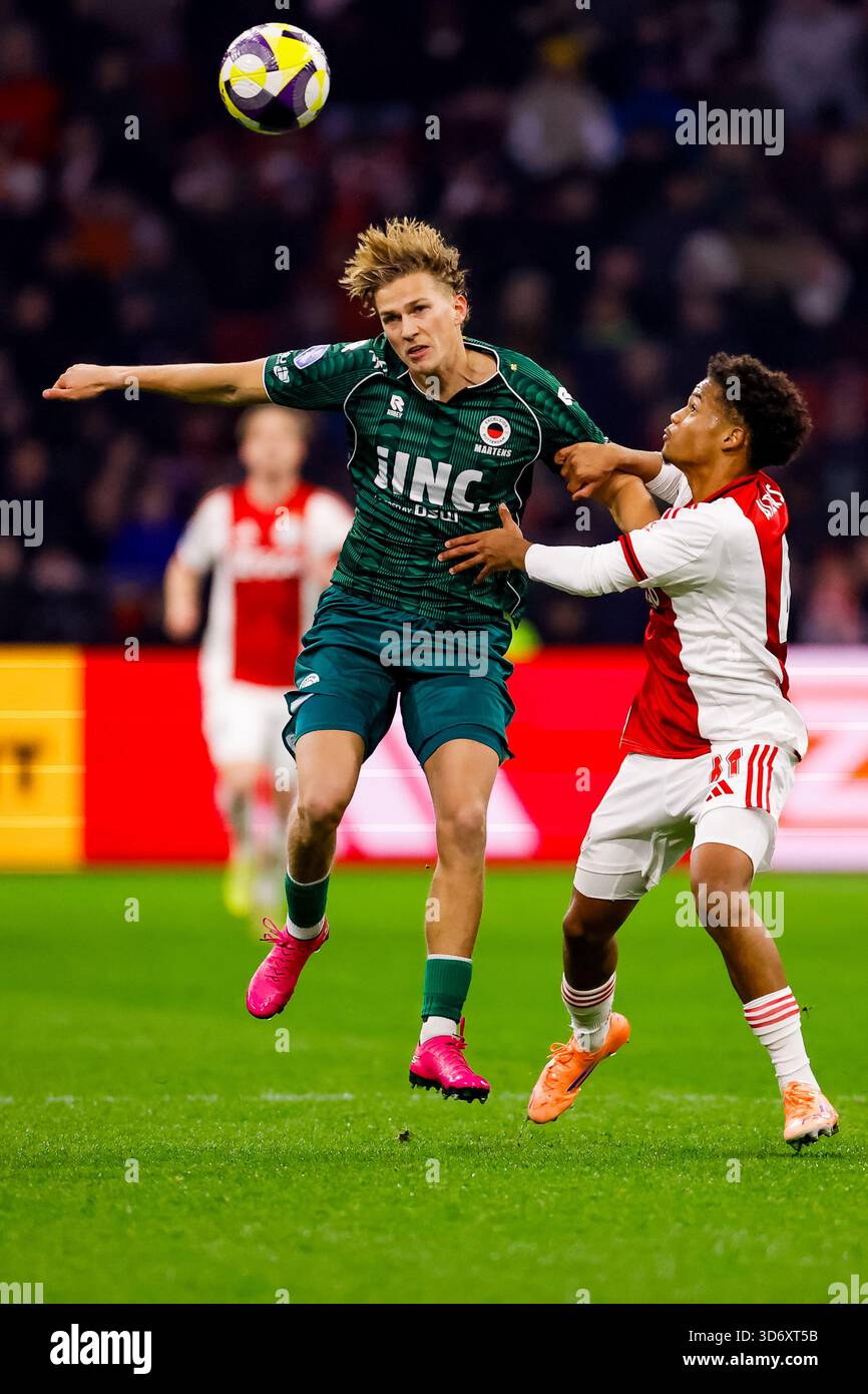 Amsterdam - Nolan Martens of SBV Excelsior Rotterdam, Gerald Alders of ...