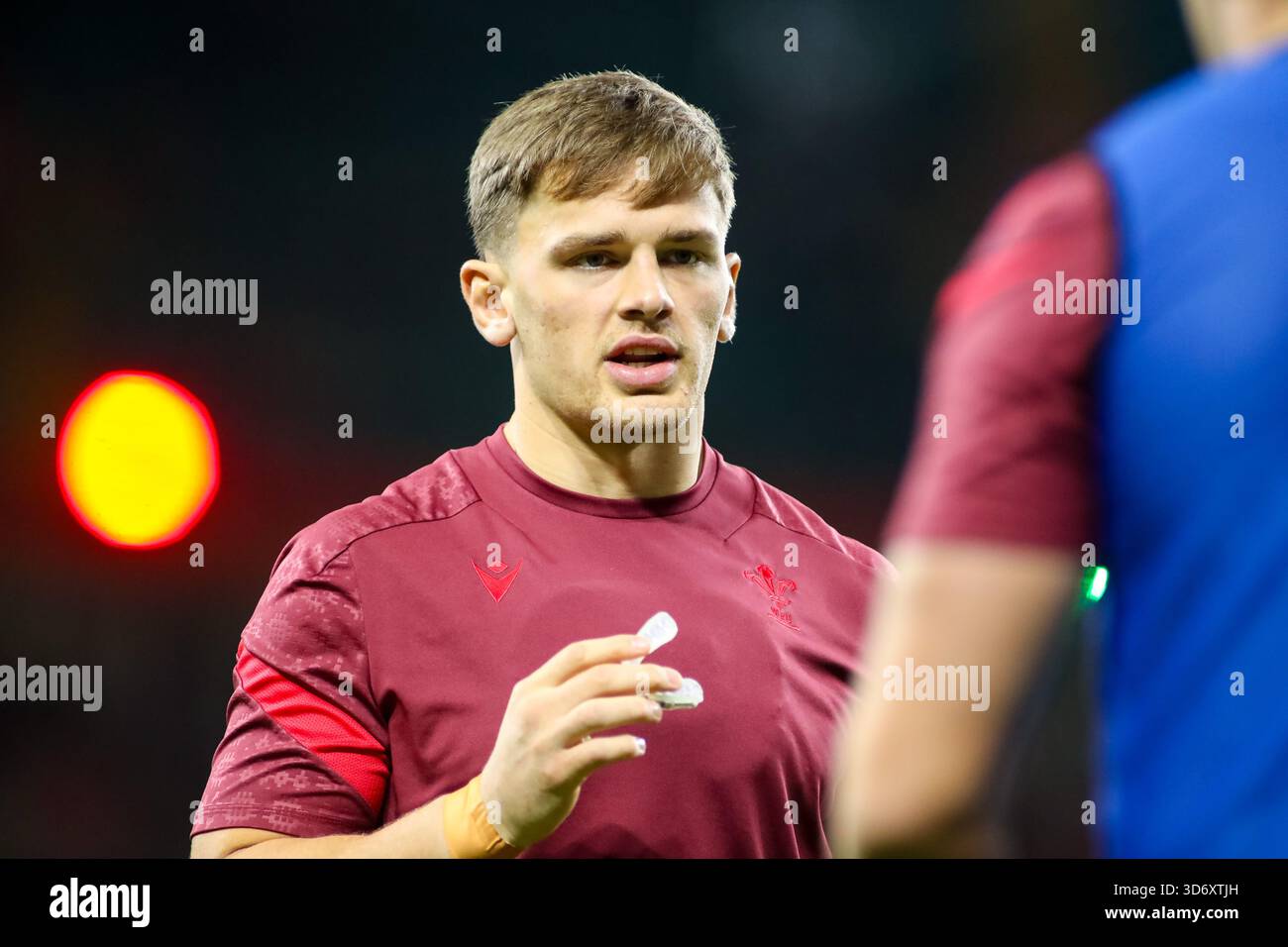 Alex Mann of Wales warms-up ahead of the Quilter Nations Series 2025 ...