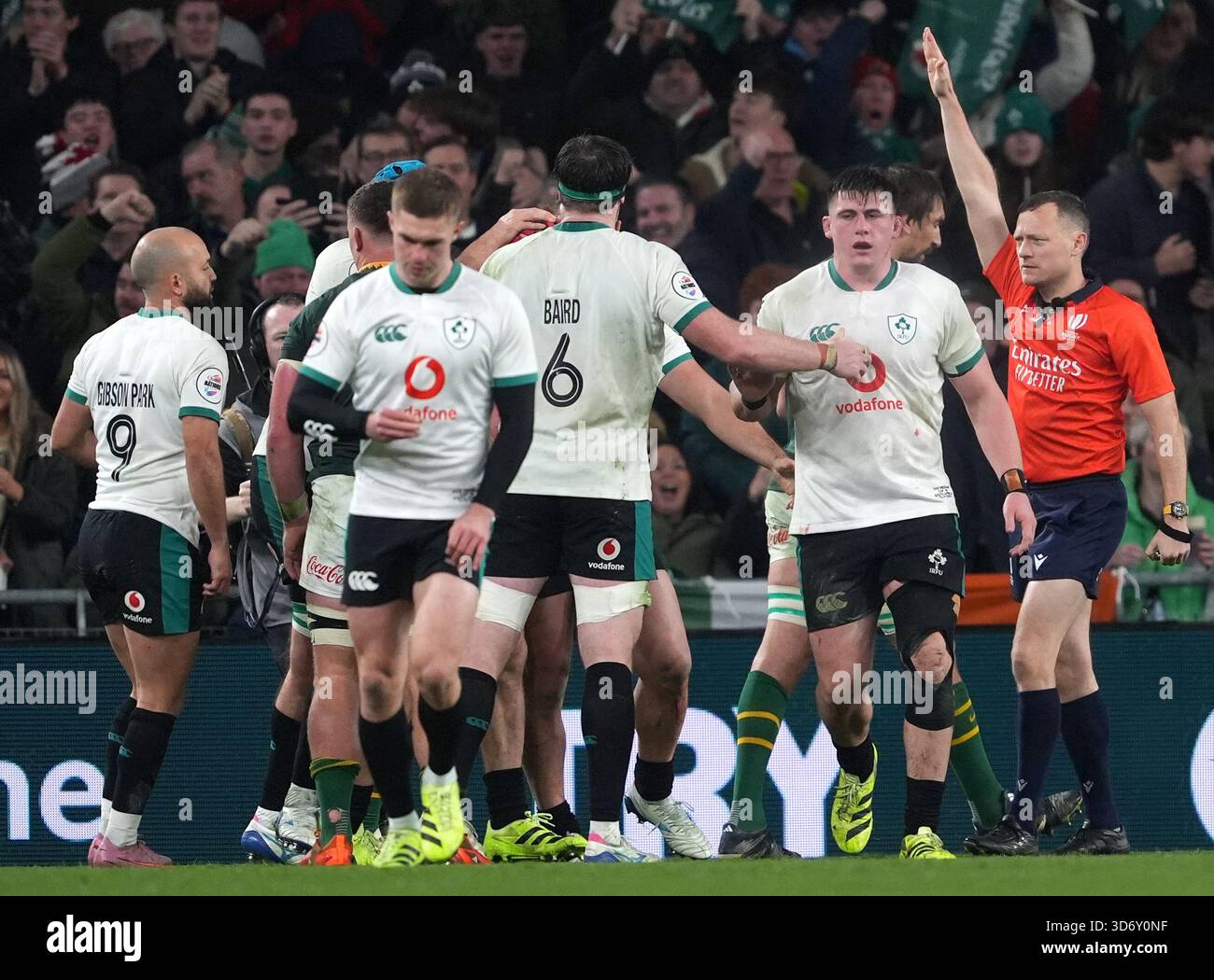 Ireland's Dan Sheehan celebrates scoring their side's first try of the ...